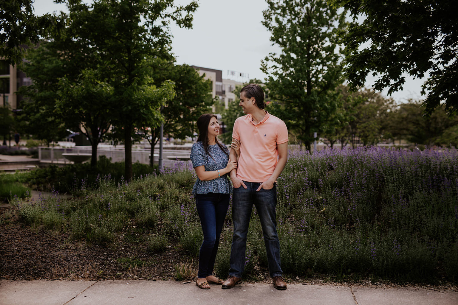 Mishawaka Riverwalk Engagement with Emily and Adam - Jennifer Van Elk